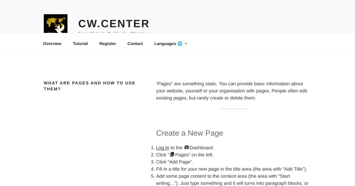 What Are Pages and How to Use Them? – CW.Center